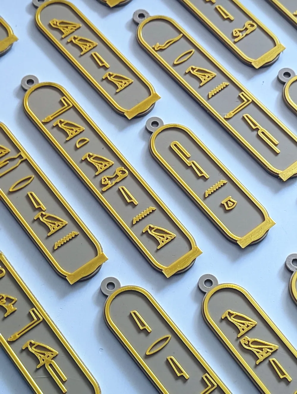Ancient Egyptian Cartouche Custom Name Hieroglyphs - Free 3D Print ...