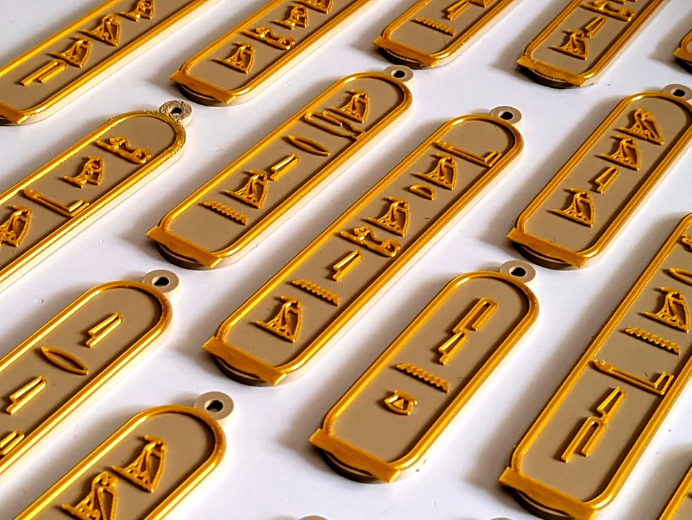 Ancient Egyptian Cartouche Custom Name Hieroglyphs - Free 3D Print ...