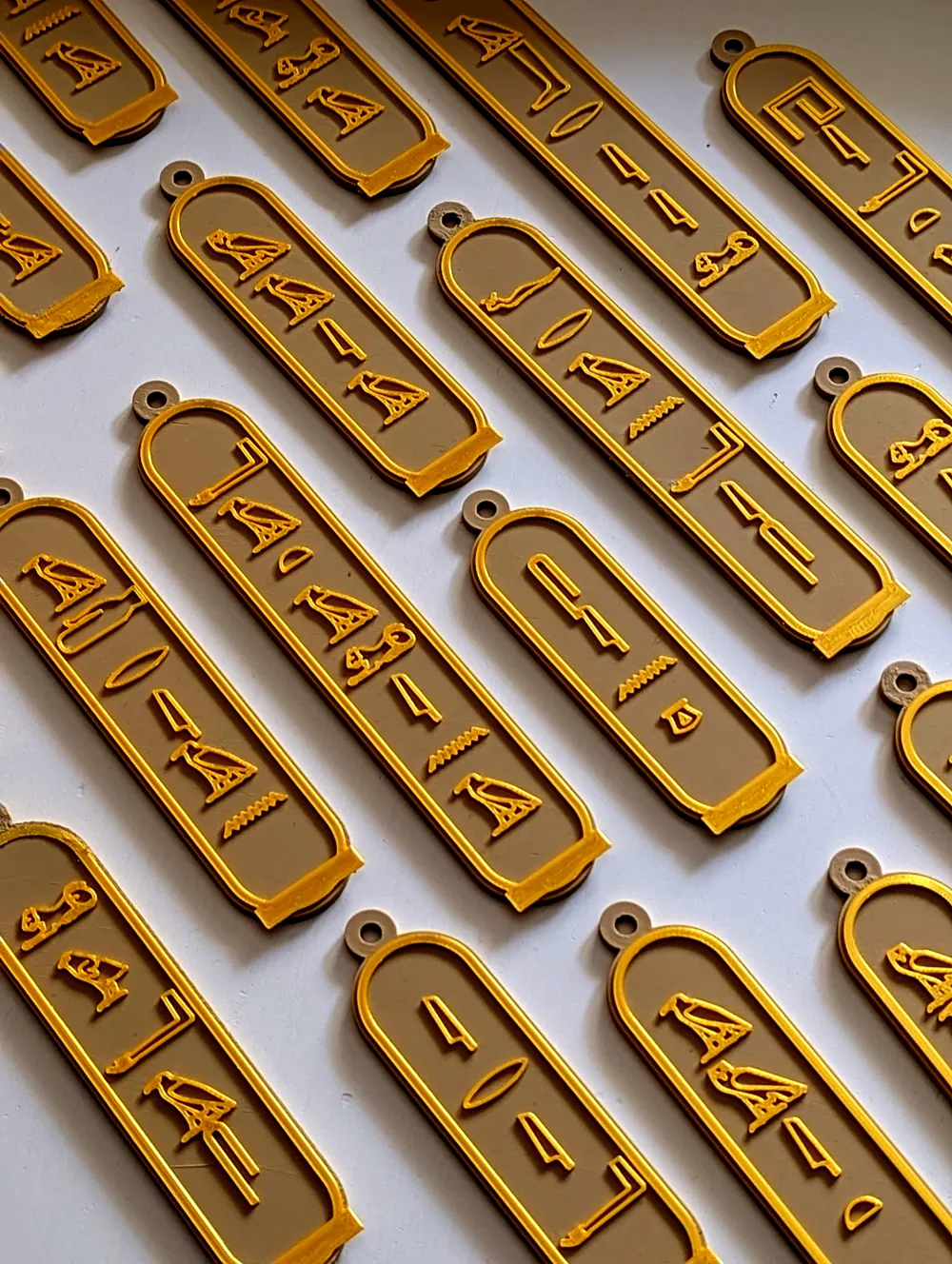 Ancient Egyptian Cartouche Custom Name Hieroglyphs - Free 3D Print ...