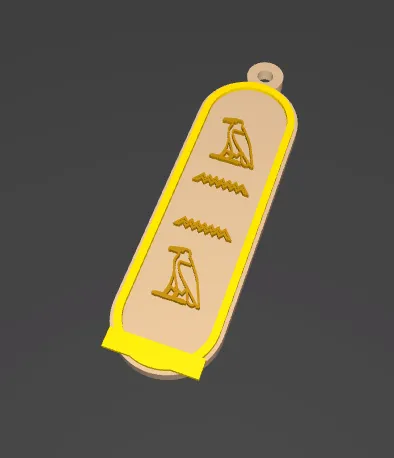 Ancient Egyptian Cartouche Custom Name Hieroglyphs - Free 3D Print ...