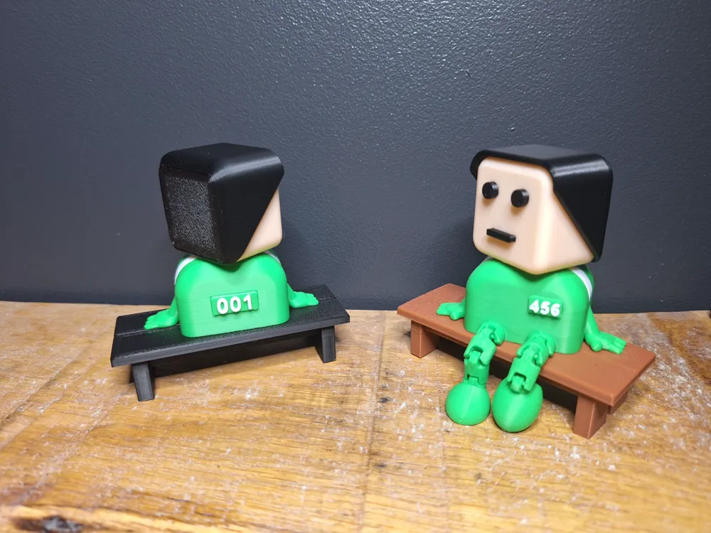 Squid Game - Player 001 & 456 - Free 3D Print Model - MakerWorld
