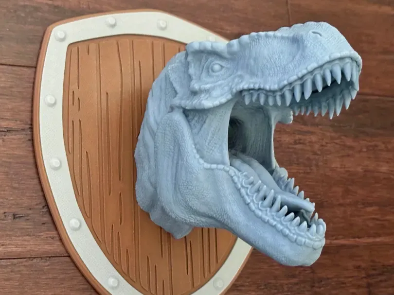 Mounted T-Rex Head - Free 3D Print Model - MakerWorld