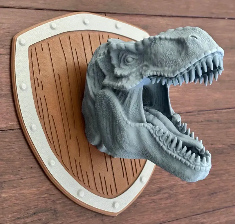 Mounted T-Rex Head - Free 3D Print Model - MakerWorld