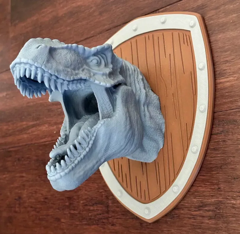 Mounted T-Rex Head - Free 3D Print Model - MakerWorld