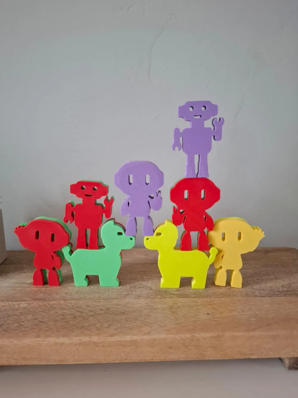 Robot stacking game / stacking / sensory play - Free 3D Print Model ...