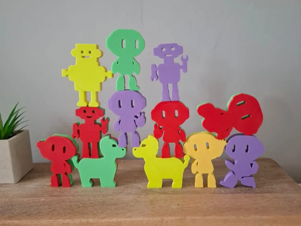 Robot stacking game / stacking / sensory play by juf_tamara_ MakerWorld ...