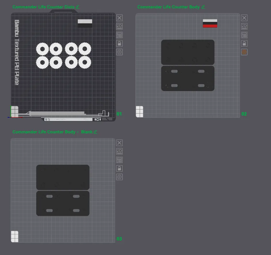 MTG Commander Life Counter / Tracker - 00-99 Dials by TheMakerSphere ...