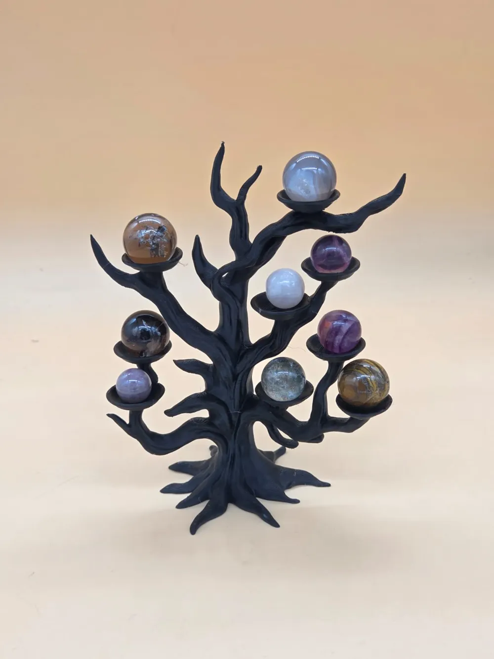 Crystal Tree / Gemstone Sphere Holder by Christian MakerWorld: Download ...