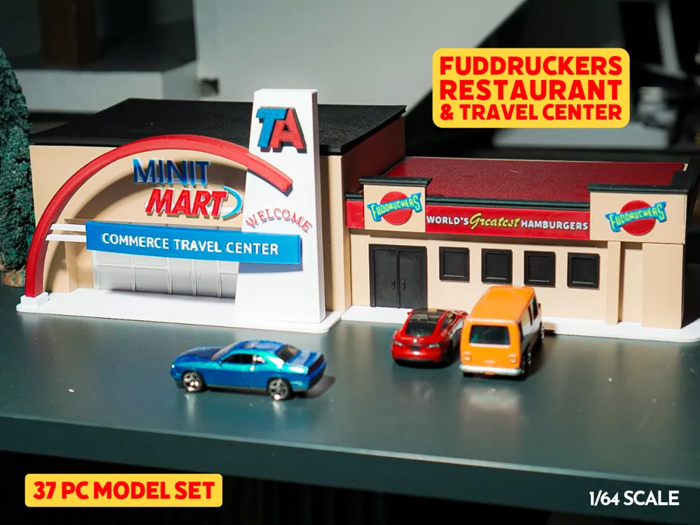 Fuddruckers Restaurant & Minit Mart Travel Center - Free 3D Print Model ...