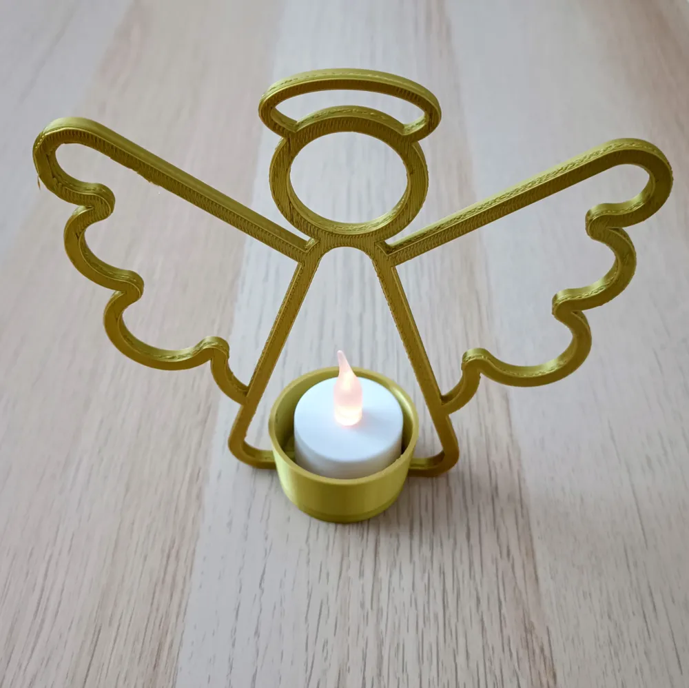 Angel candle holder for LED tea light candles by valinalo82 - MakerWorld