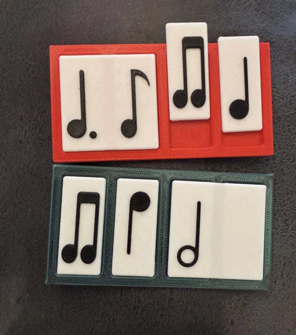 Music Rhythm Notation/Maths Game Common Time - Free 3D Print Model ...