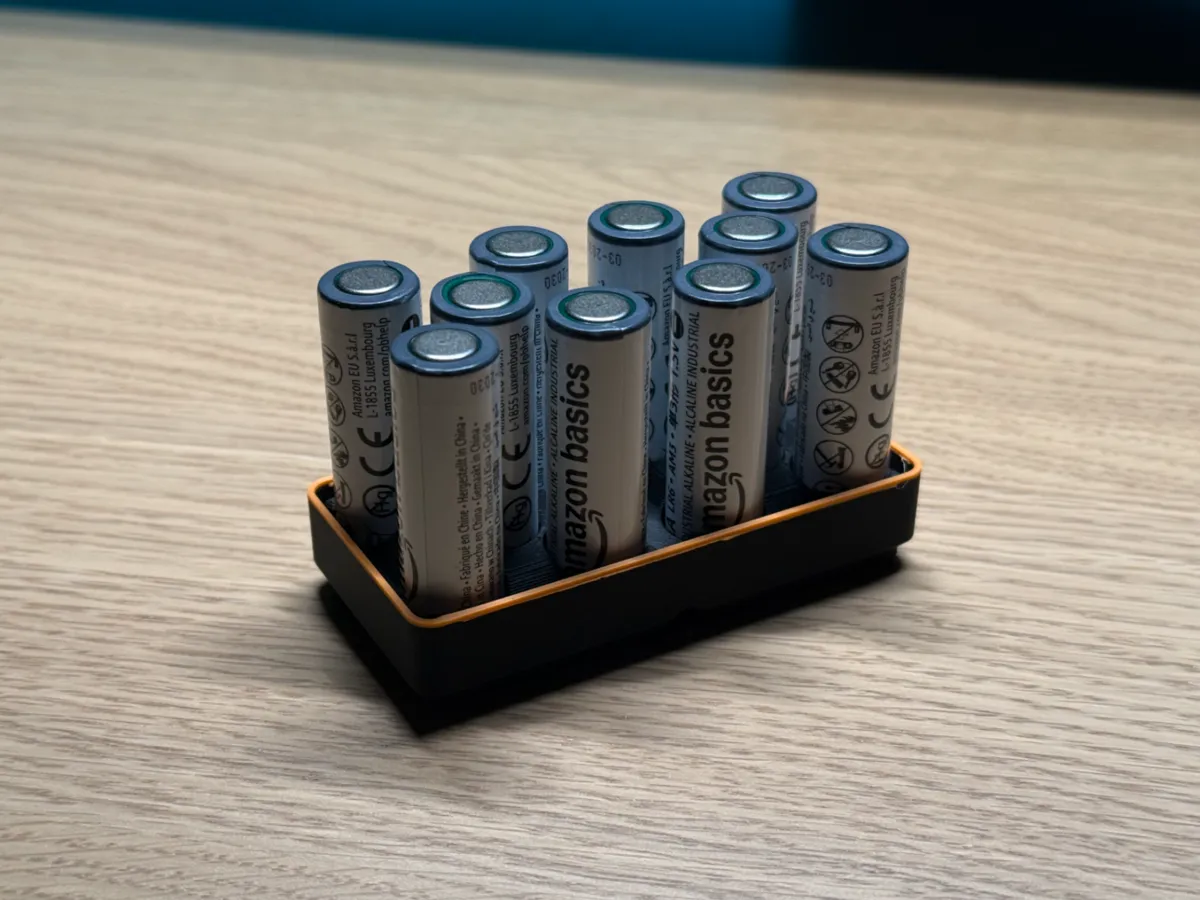 Minimalist 1x2 Gridfinity Battery Holder 10xAA by kimaki MakerWorld ...