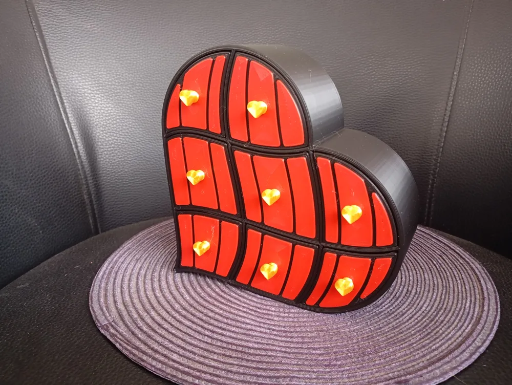 love heart drawer jewelry box - Free 3D Print Model - MakerWorld