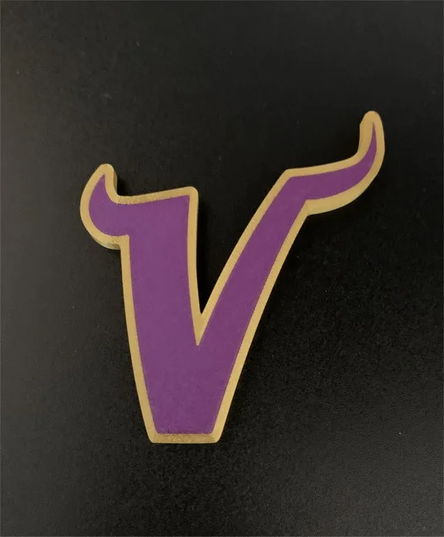Minnesota Vikings V logo by CyberPrint Studios - MakerWorld