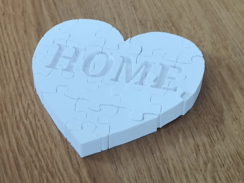 Herz-Puzzle mit HOME von ccrccrdk - MakerWorld
