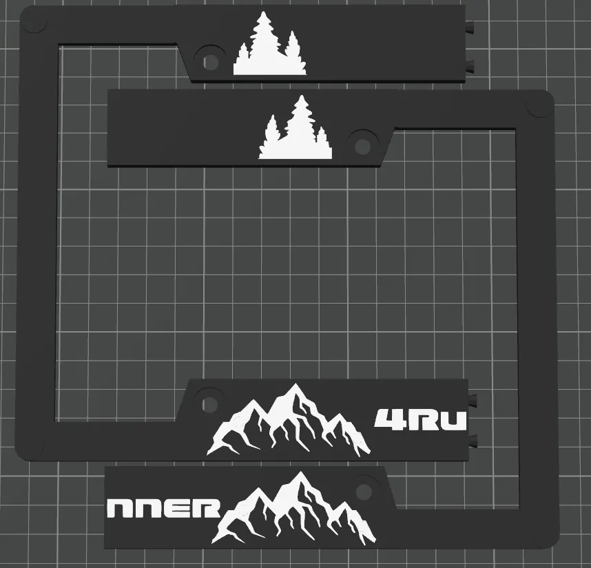 4Runner License Plate Frame w/ Mountains and Trees Remixed by ...