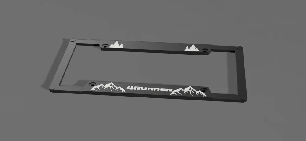 4Runner License Plate Frame w/ Mountains and Trees Remixed by ...