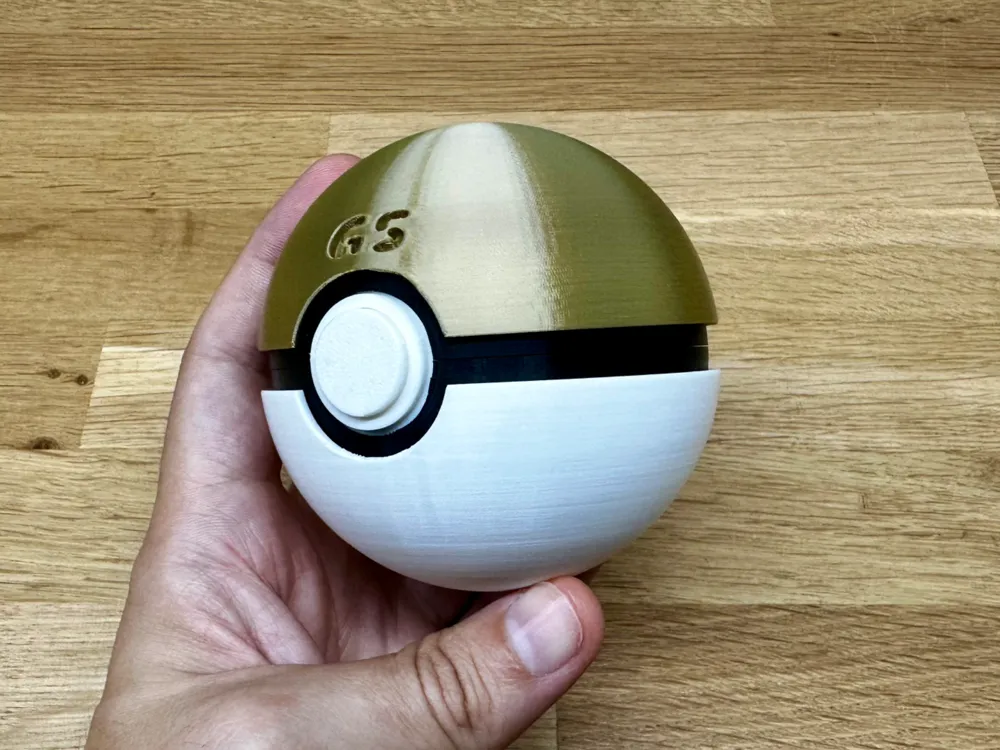GS Ball - Pokeball - Pokemon - Fully Functional - Free 3D Print Model ...
