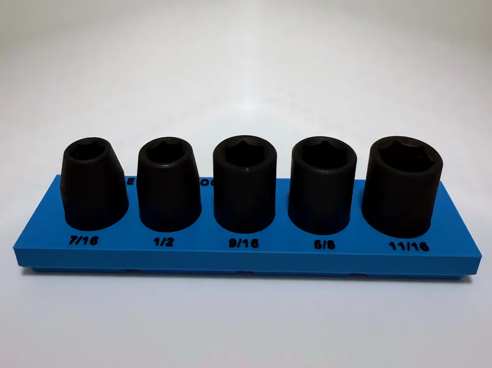 Gridfinity 3/8" & 1/2" Impact Socket Holder - Free 3D Print Model ...