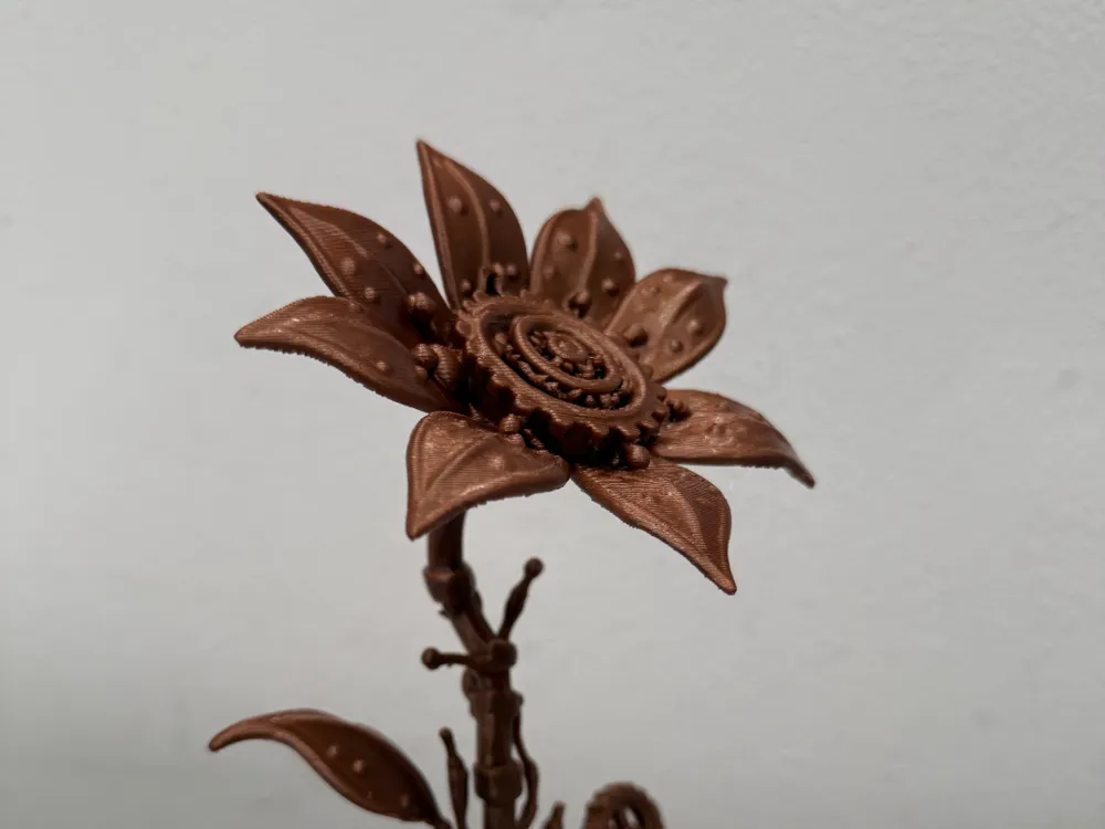 Steam Punk Flower - Free 3D Print Model - MakerWorld