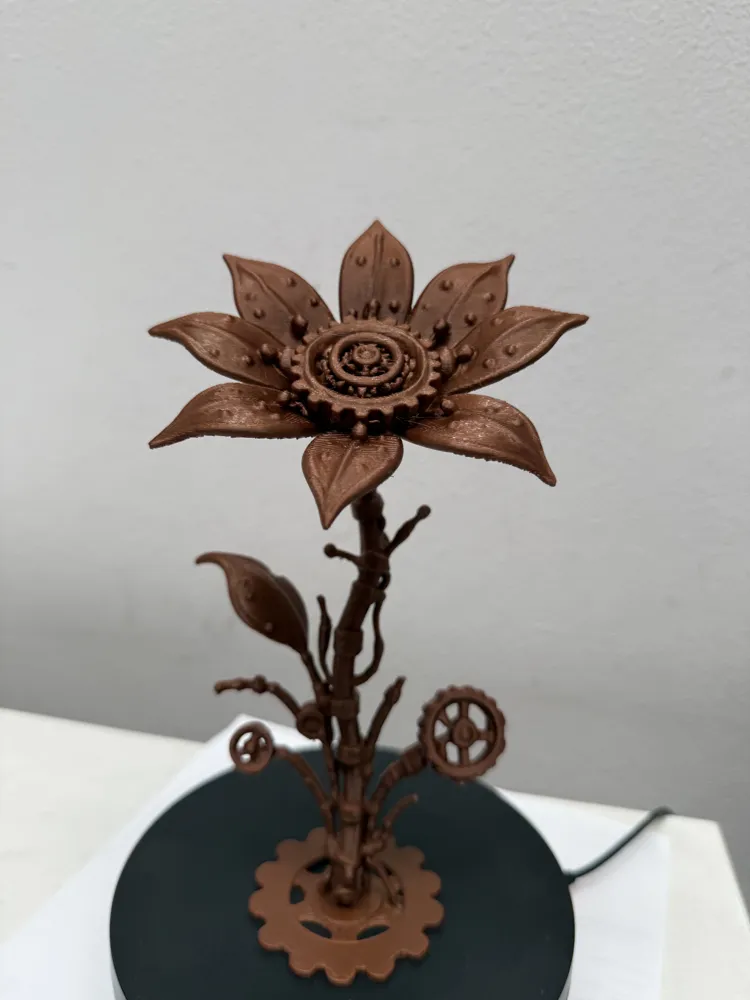 Steam Punk Flower - Free 3D Print Model - MakerWorld