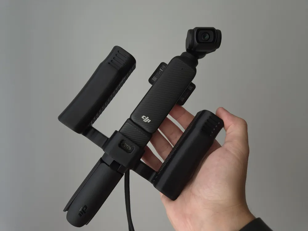 dji osmo pocket 3 & 4 handle set - Free 3D Print Model - MakerWorld