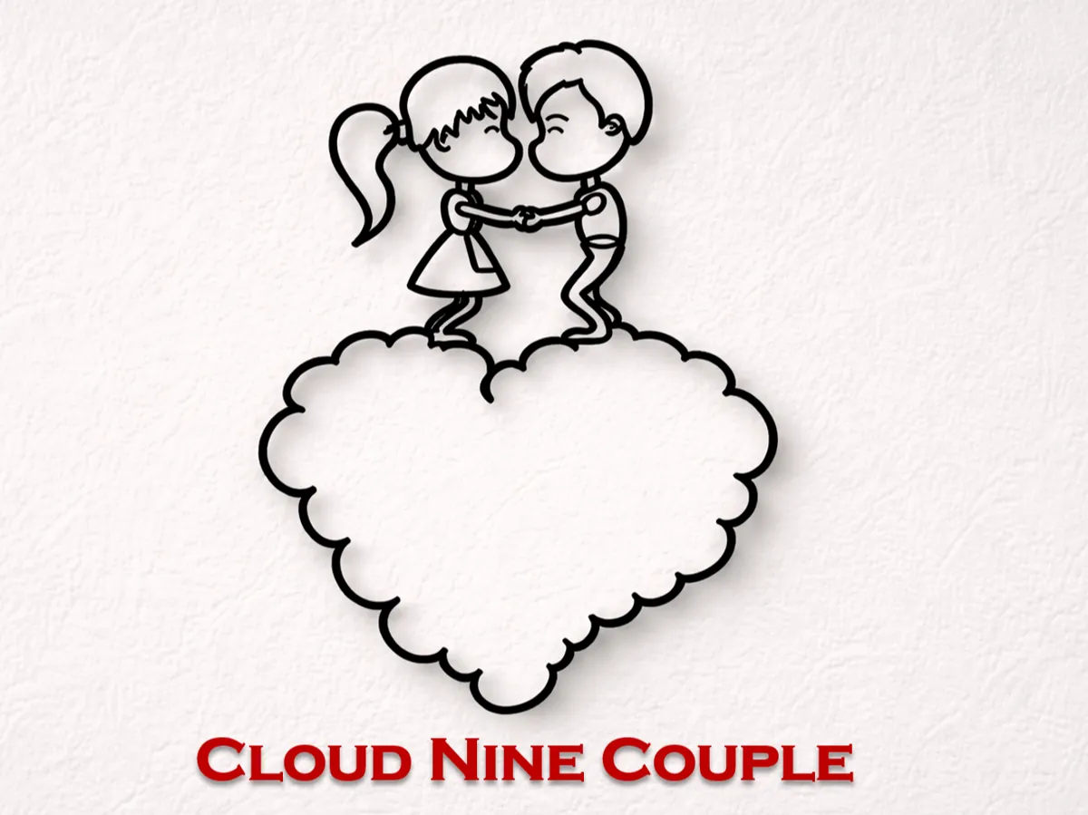 Couple au septième ciel - Décoration murale - Modèle d'Impression 3D ...