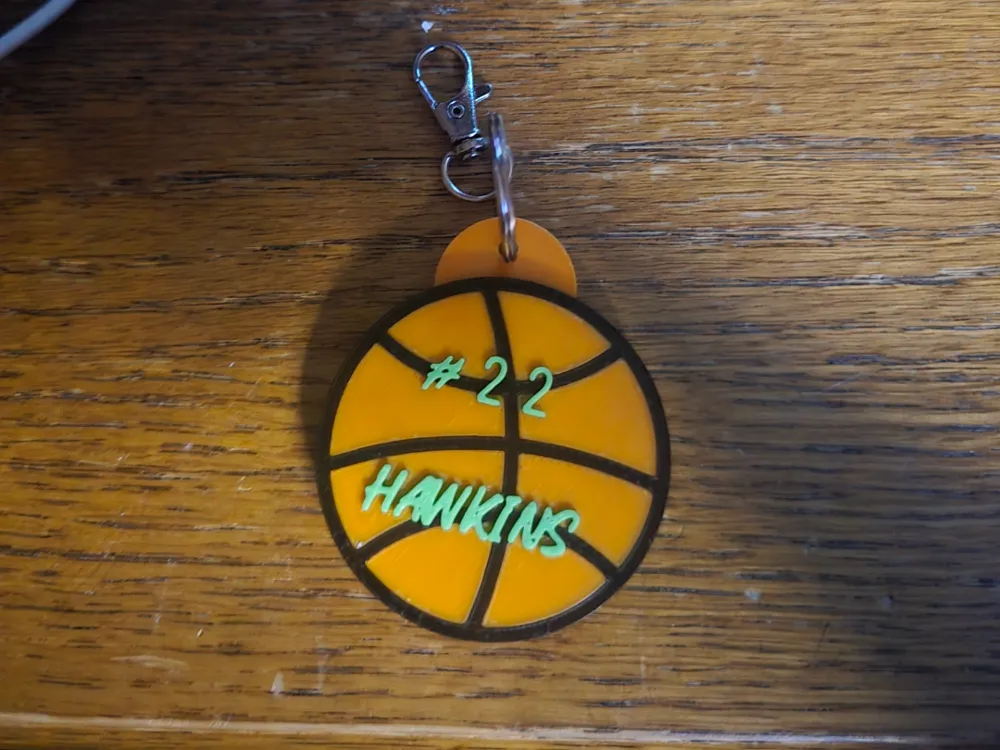 BASKETBALL NAME KEY TAG - Free 3D Print Model - MakerWorld