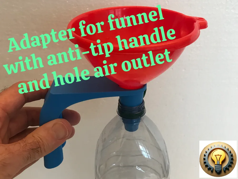 Adapter for funnel with handle channel air outlet - Free 3D Print Model ...