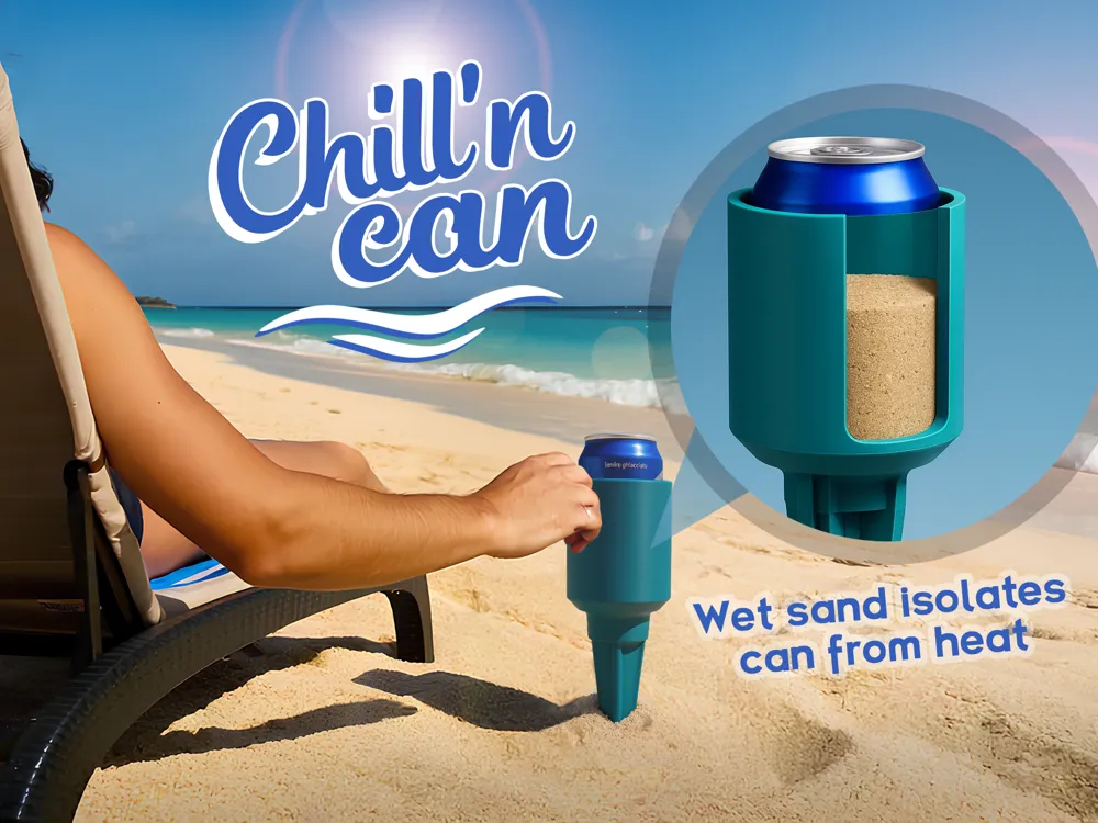 Chill'n Can - Wet sand, cool can! - Free 3D Print Model - MakerWorld