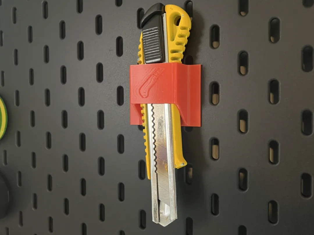 Ikea Skadis snap-off knife / cutter holder - Free 3D Print Model ...