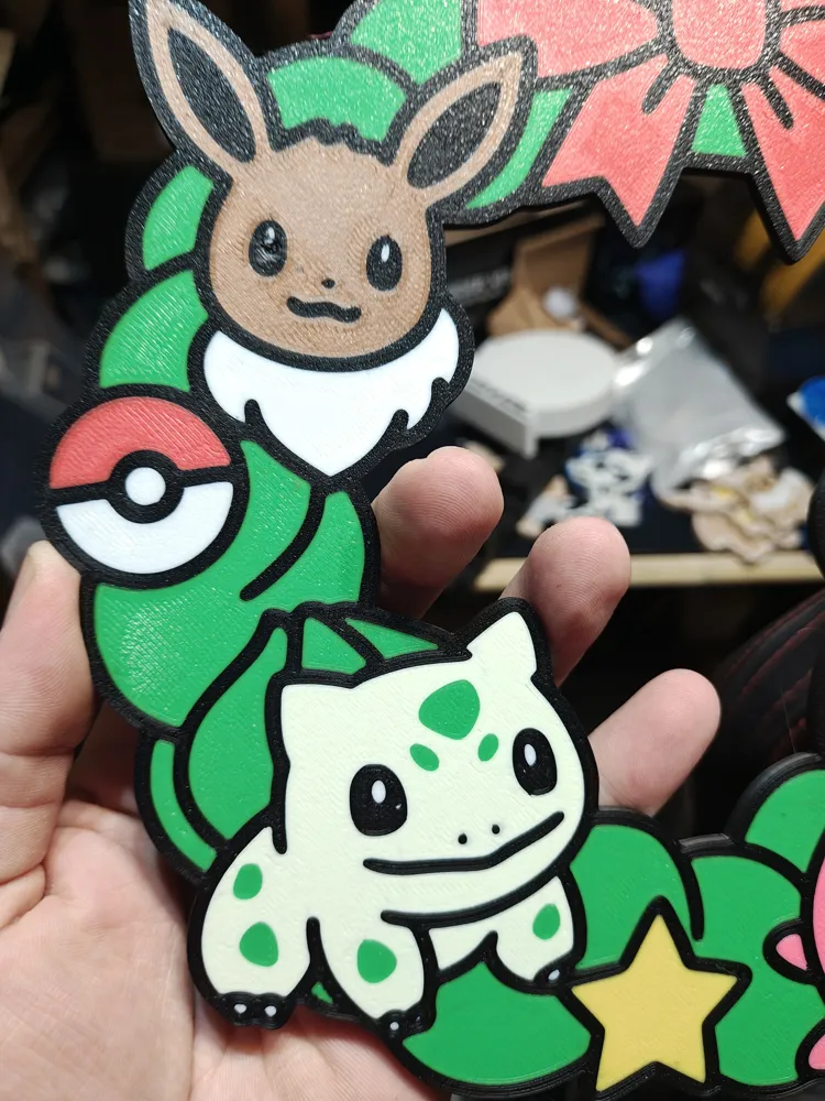 Pokemon Christmas Wreath - Free 3D Print Model - MakerWorld