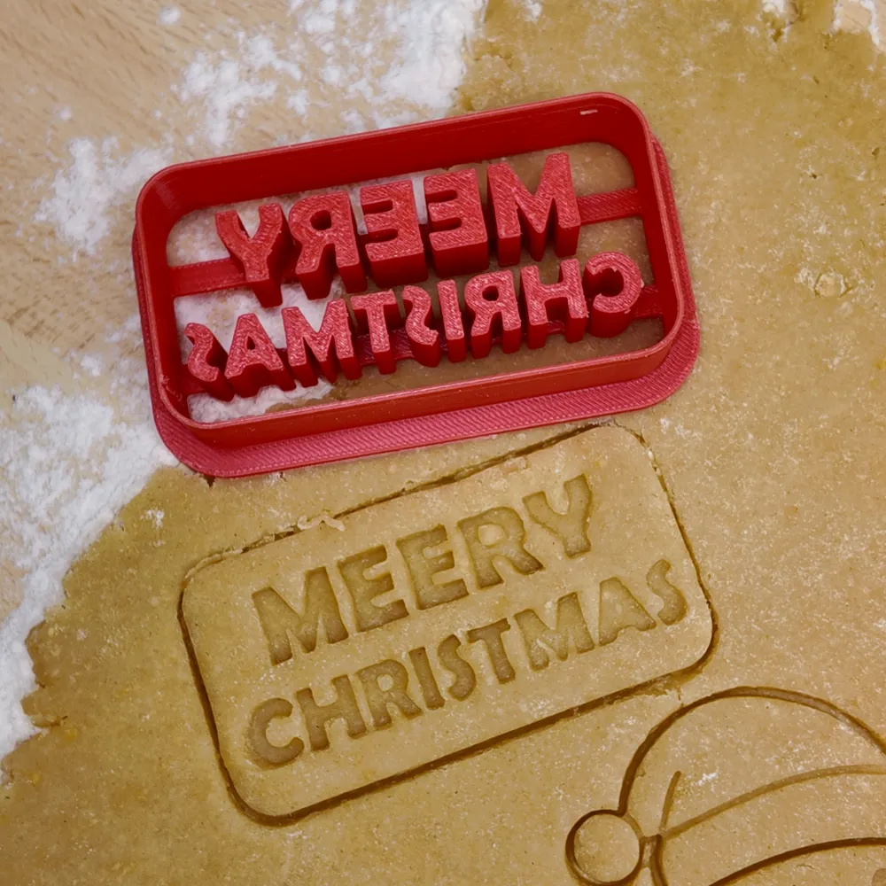 Merry Christmas Cookie Cutter - Free 3D Print Model - MakerWorld