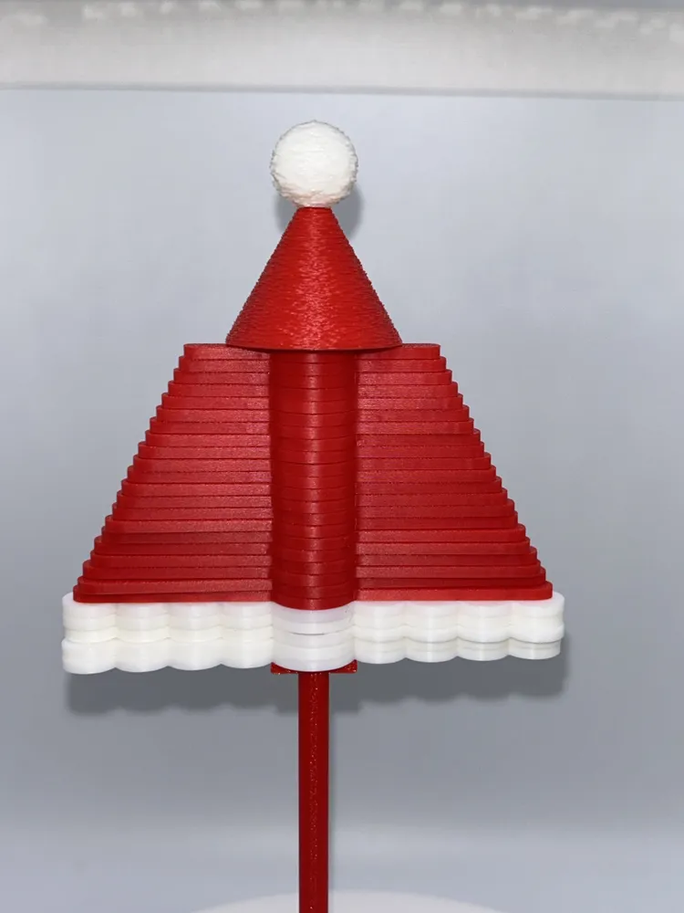 Santa's Hat Flip Flap Spinner - Free 3D Print Model - MakerWorld