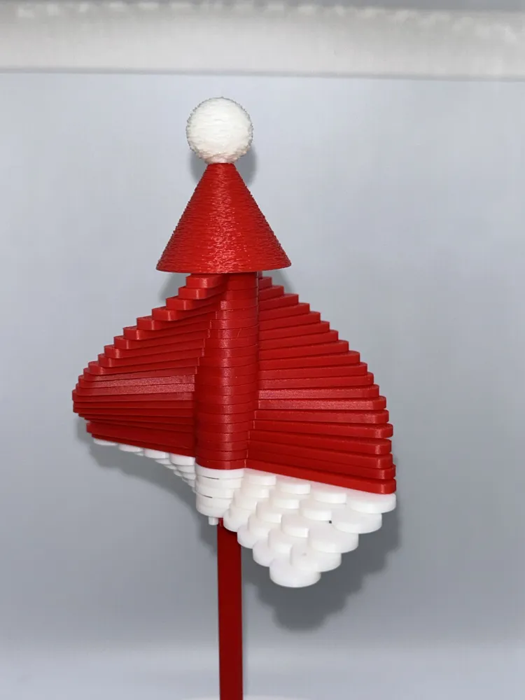 Santa's Hat Flip Flap Spinner - Free 3D Print Model - MakerWorld