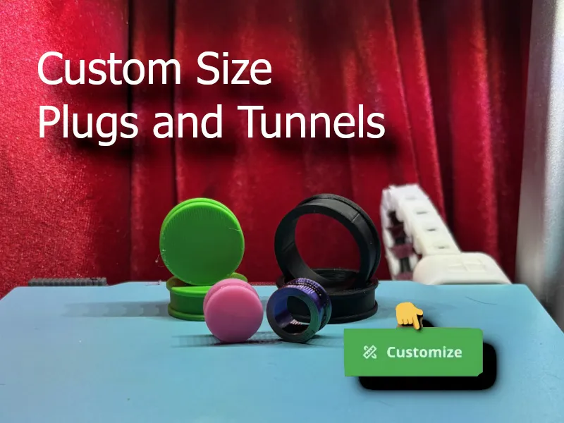 Ear Tunnels and Plugs Custom(OpenSCAD/Parametric) by Sean Ryle ...