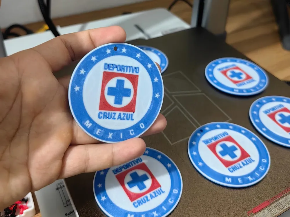 Escudo Cruz Azul FUTBOL por Andrey BenítezMakerWorld: Descarga Modelos ...