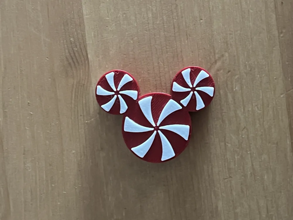 mickey mouse candy cane Stanley straw topper - Free 3D Print Model ...