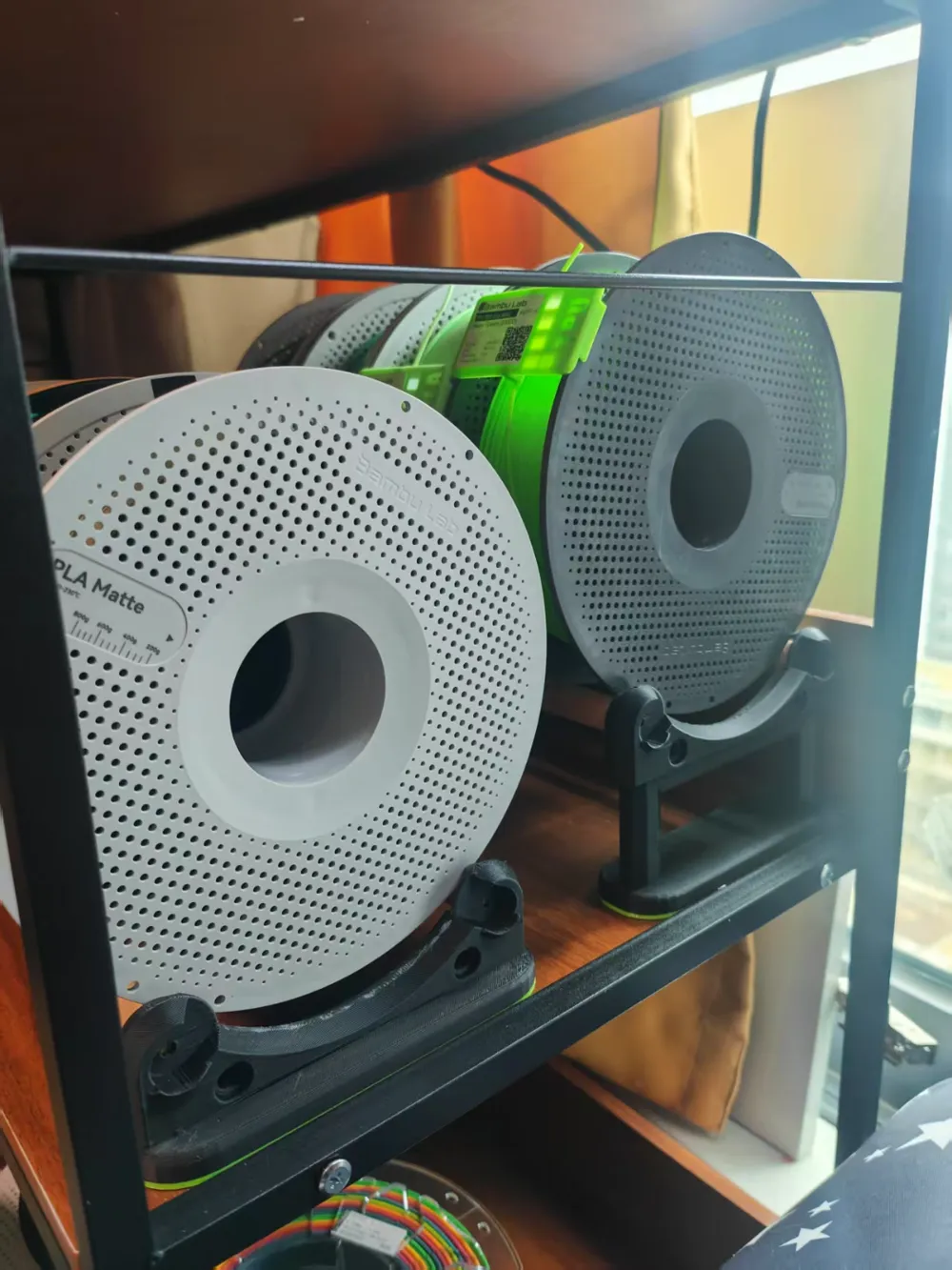 Dowel Filament Racks with Bases Remixed by hecticdialectic - MakerWorld