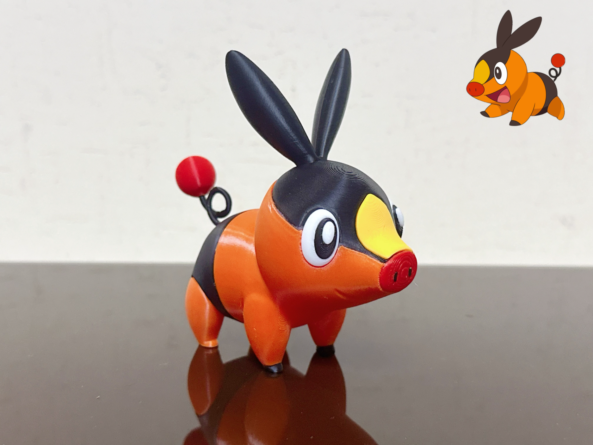 Tepig Pokemon 498, Tepig, Multipart Print, Optional Accessories, 3 ...