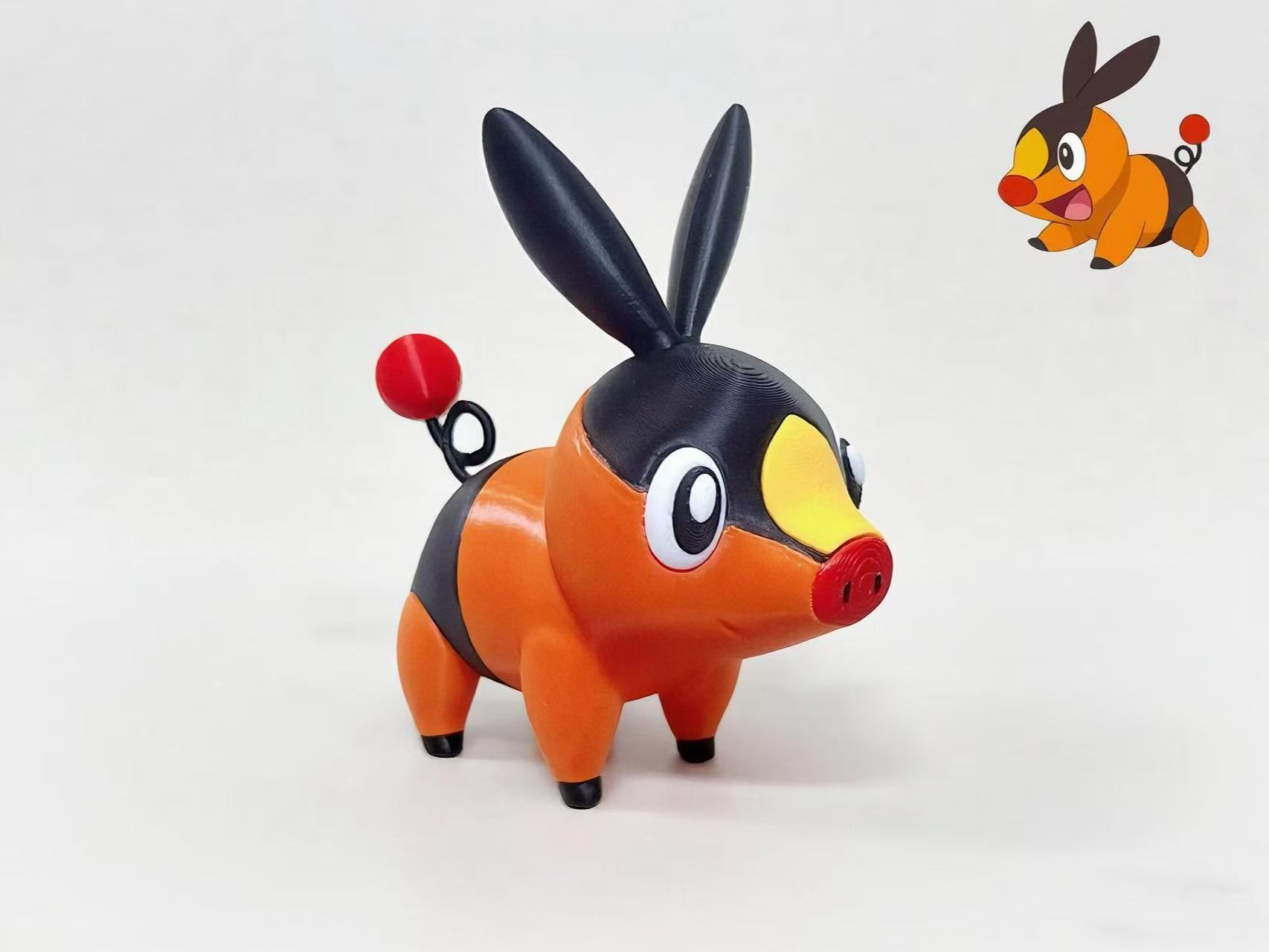 Tepig Pokemon 498, Tepig, Multipart Print, Optional Accessories, 3 ...