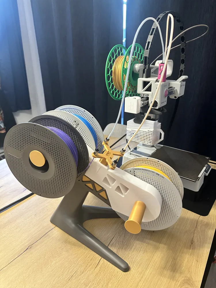 The Ex4 spool holder / 4 external spool stand - Free 3D Print Model ...