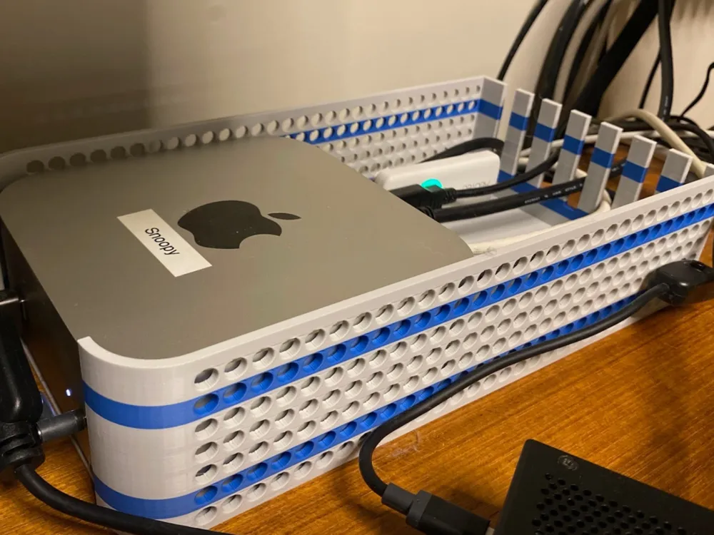 M4 Mac mini 盒子和线缆稳定器 - 免费 3D 打印模型 - MakerWorld