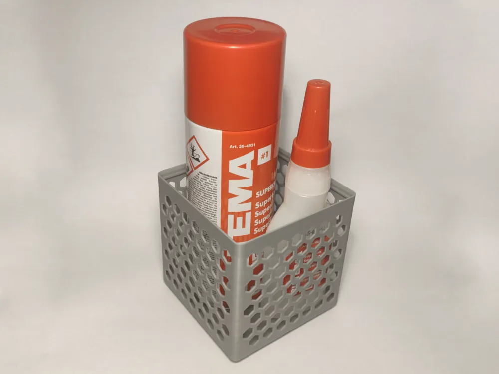 Gridfinity Bin 2x2 - Tall - Hex Wall - Free 3D Print Model - MakerWorld