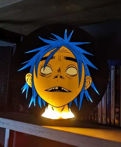 Gorillaz 2D Lightbox by migueljeronimoa - MakerWorld