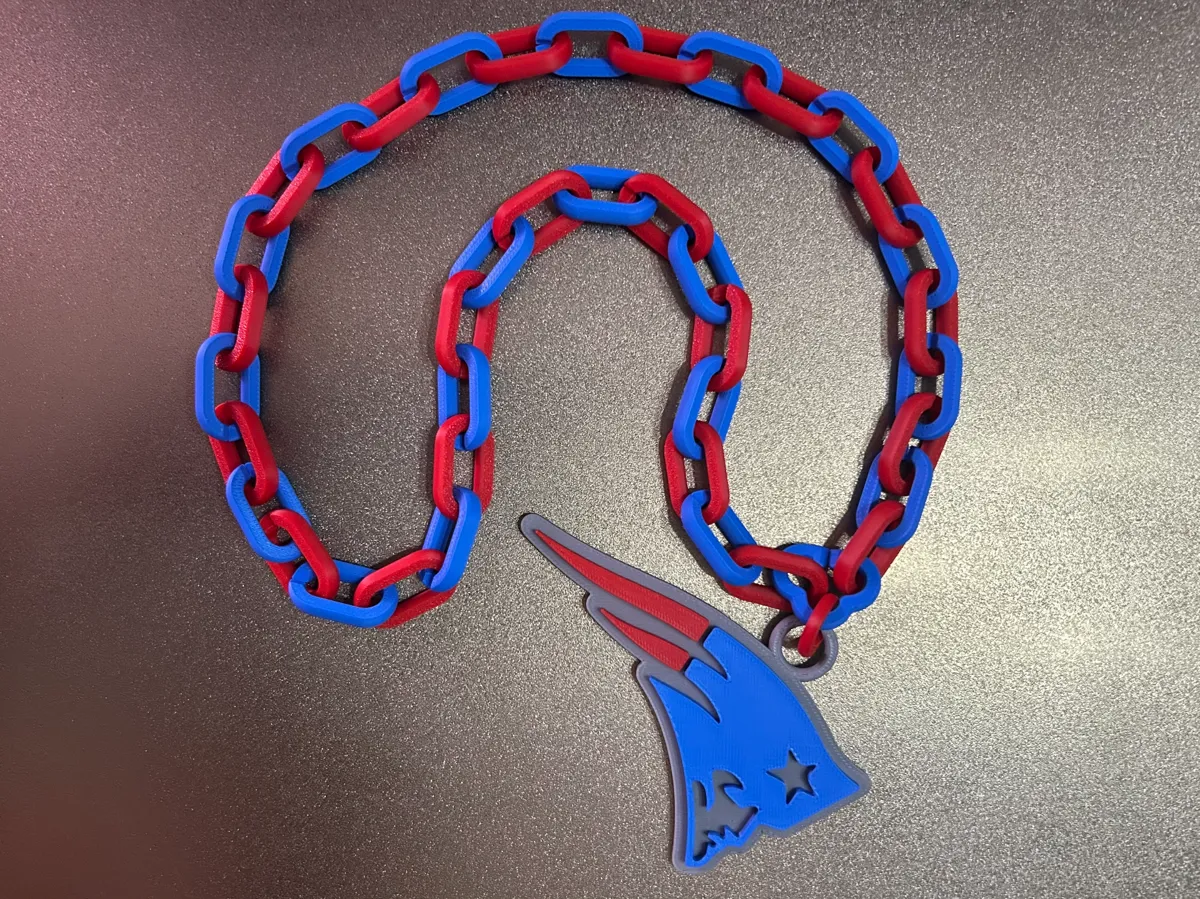 New England Patriots Simple Hype Chain - Free 3D Print Model - MakerWorld