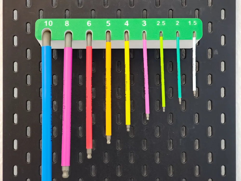 Skadis Allen Hex Key Holder by AU3D MakerWorld: Download Free 3D Models