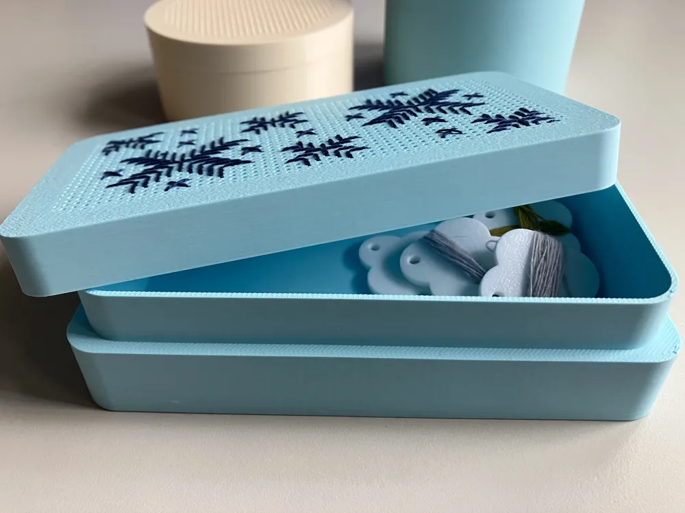 Rectangular Cross Stitch Embroidery Box C1 by prints314 MakerWorld ...