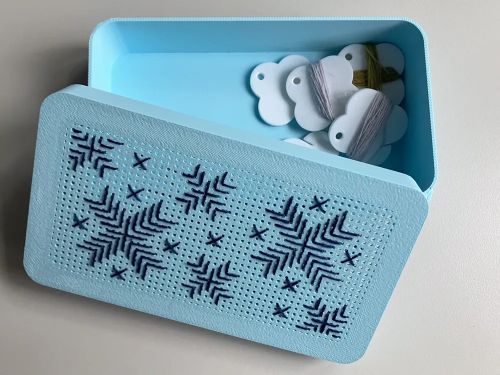 Rectangular Cross Stitch Embroidery Box C1 by prints314 MakerWorld ...