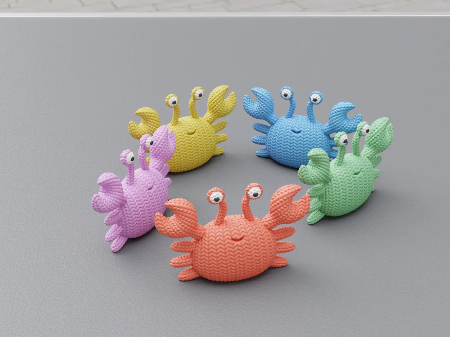 Adorable Knitted Little Crab by liupeiyty MakerWorld: Download Free 3D ...